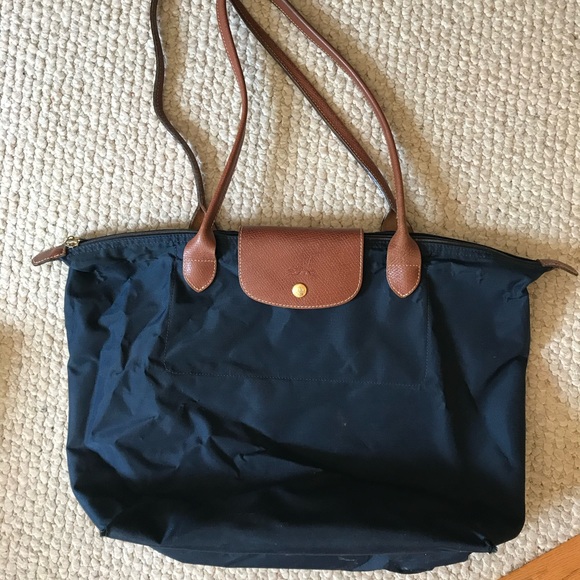 Longchamp | Bags | Navy Blue Longchamp Tote | Poshmark